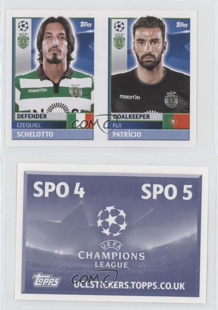 2016-17 Topps UCL Sticker Ezequiel Schelotto Rui Patricio #SPO4/5 | eBay