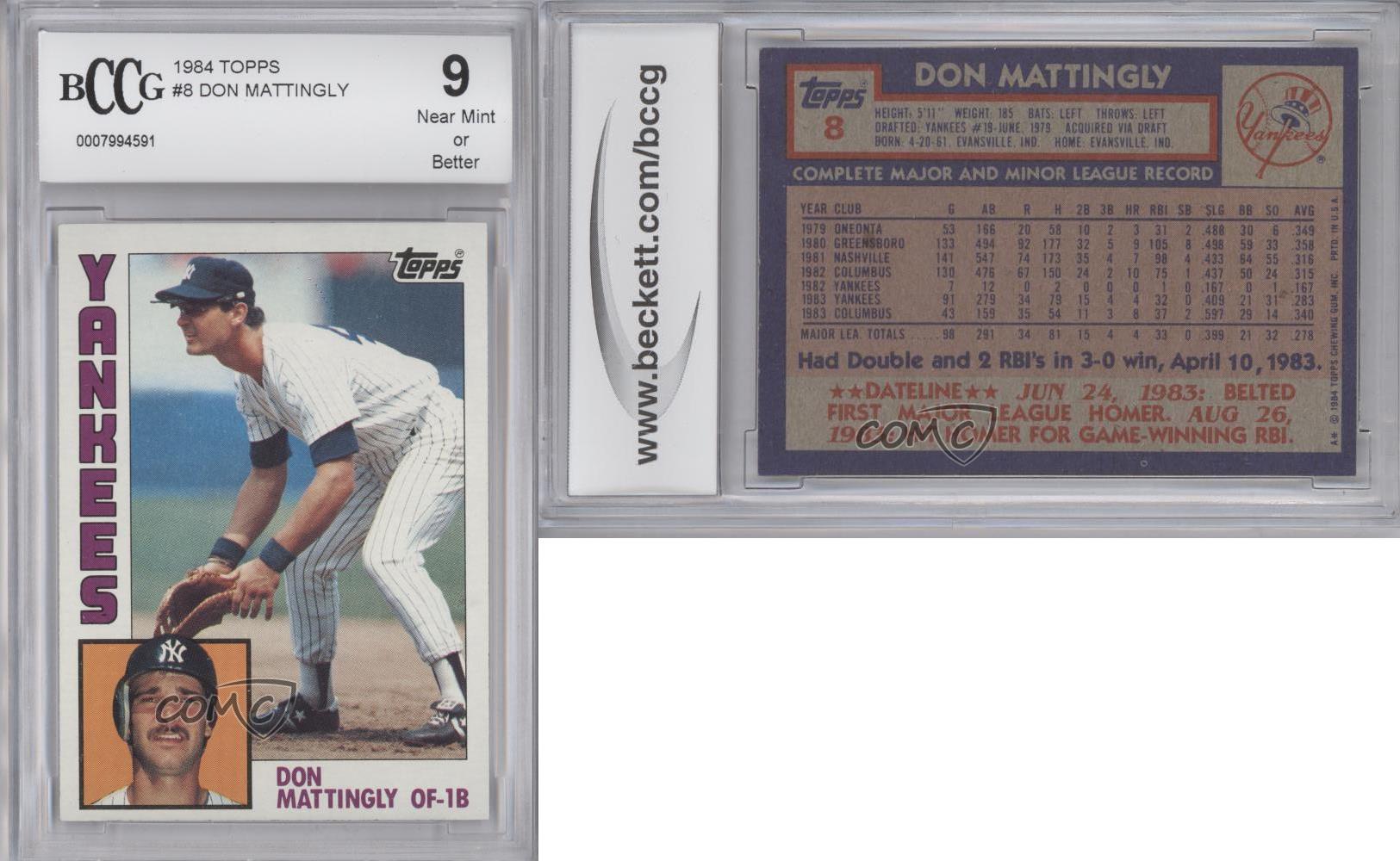 1984 Topps #8 Don Mattingly New York Yankees RC Rookie Baseball Card | eBay 1984 Topps #8 Don Mattingly New York Yankees RC Rookie Baseball Card | eBay