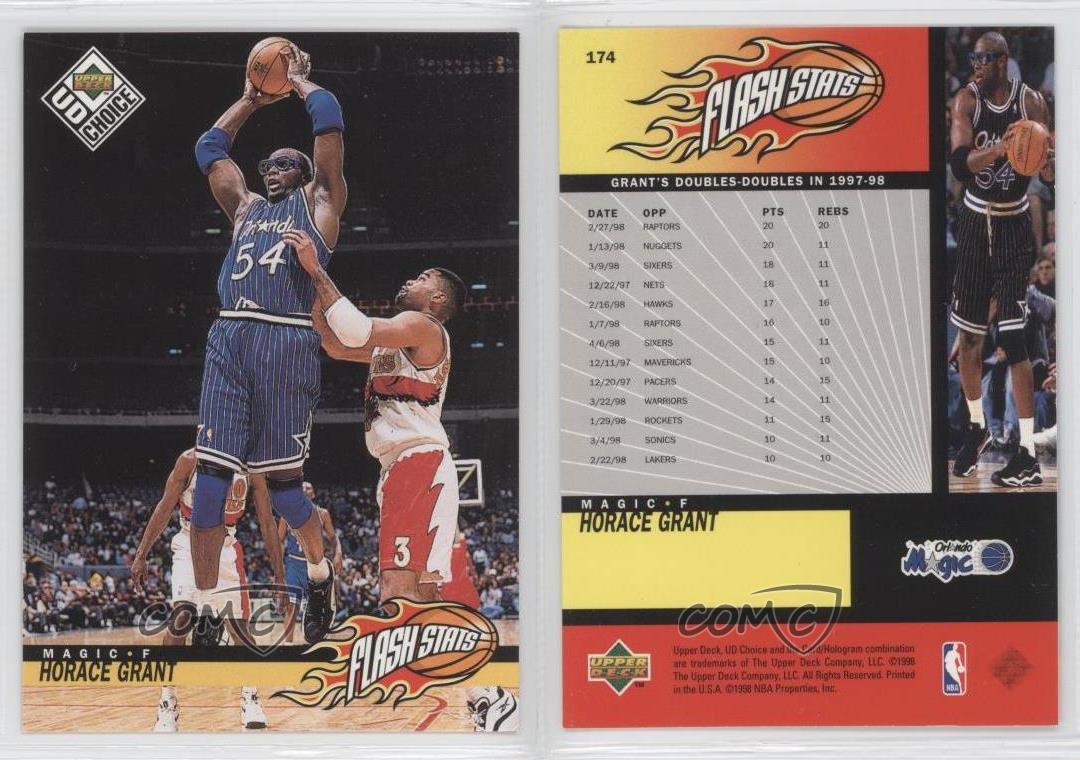 1998-99 Upper Deck UD Choice #174 Horace Grant Orlando Magic Basketball ...