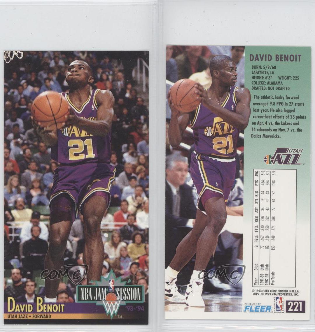 1993-94 NBA Jam Session #221 David Benoit Utah Jazz Basketball Card | eBay