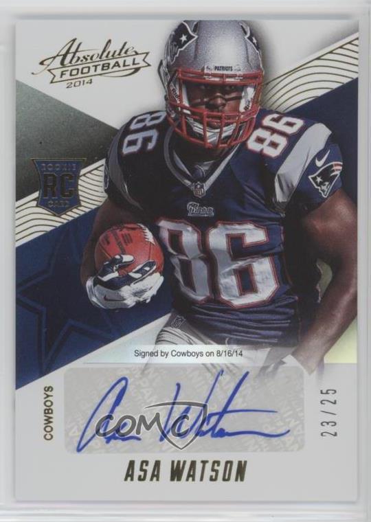 2014 Panini Absolute Rookie Auto Spectrum Gold /25 Asa Watson #186 ...