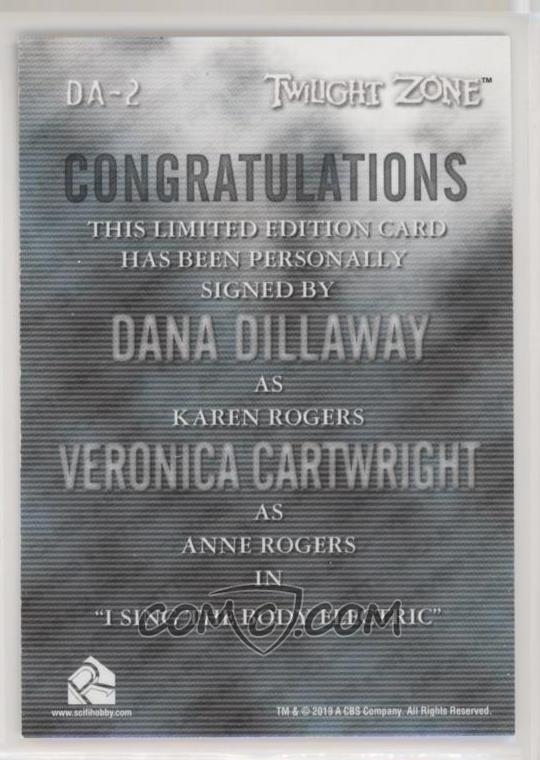 2019 Rittenhouse The Twilight Zone Rod Serling Edition Dual